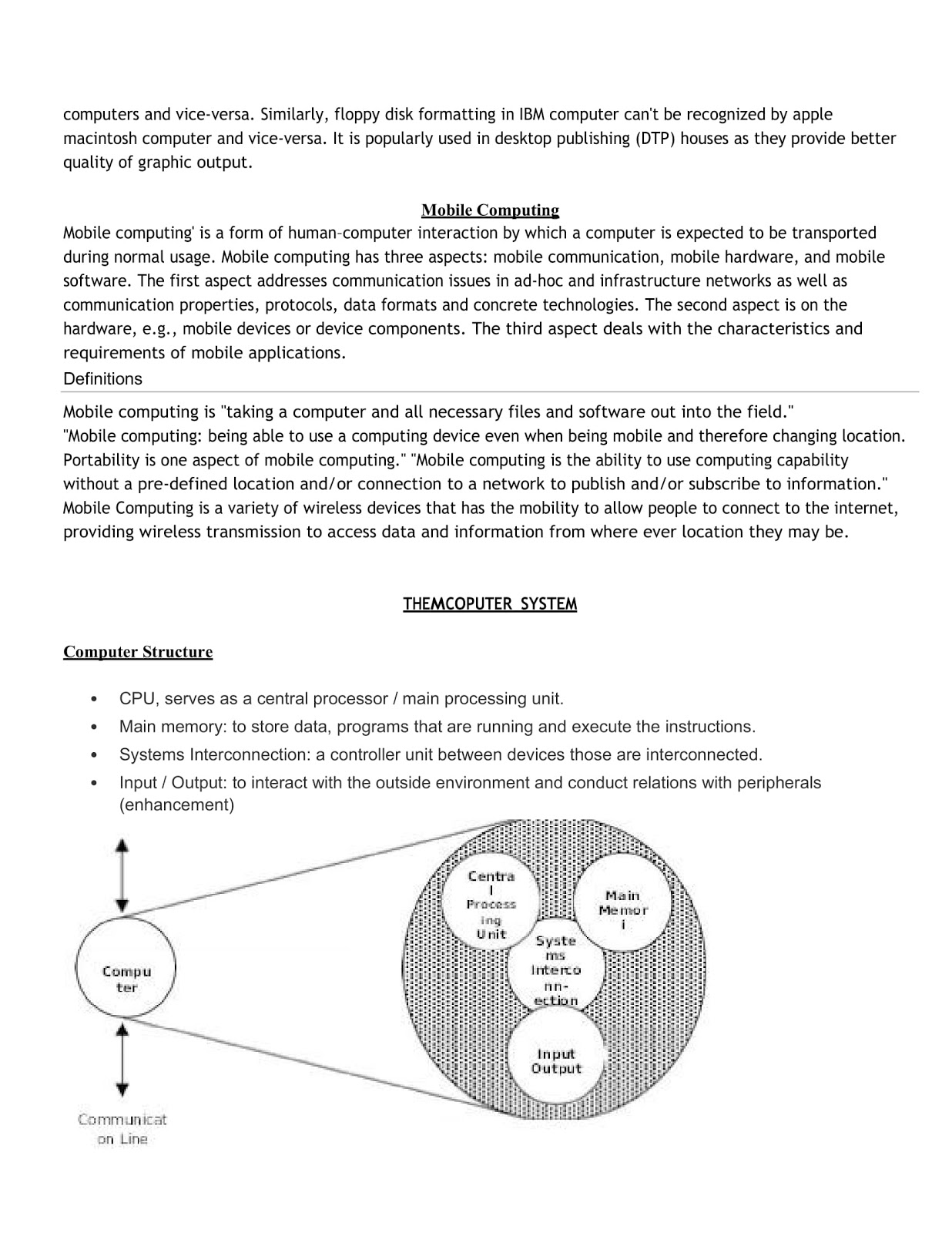 Computer Science & Programming : Computer Science Class 11 Notes