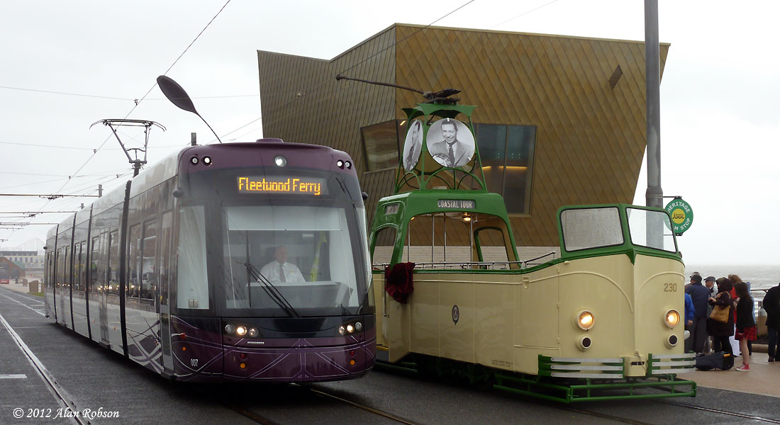 Blackpool Tram Blog: Boat 230 unveiled as George Formby tram