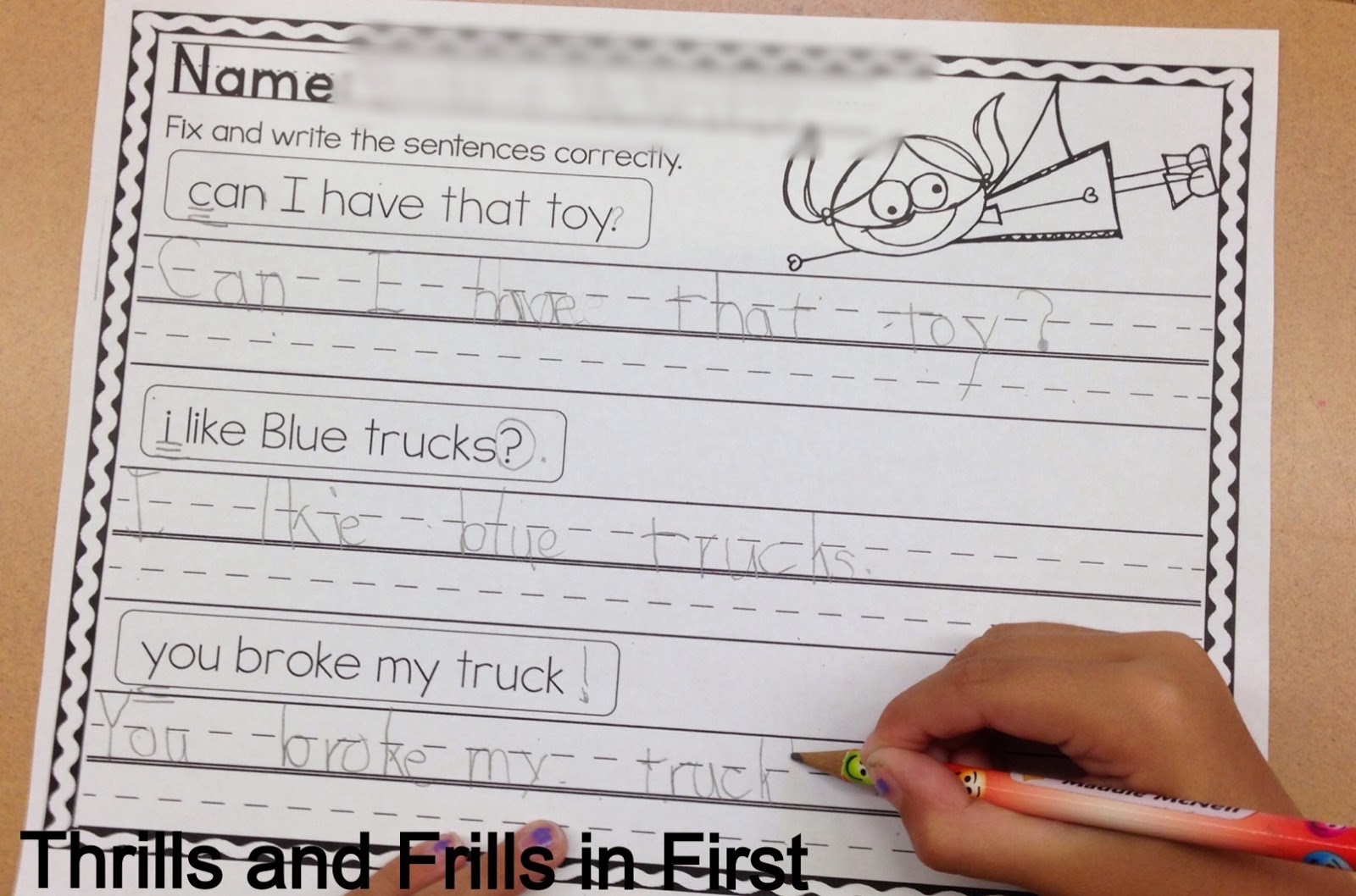 Thrills and Frills in First: SUPERHERO Sentences