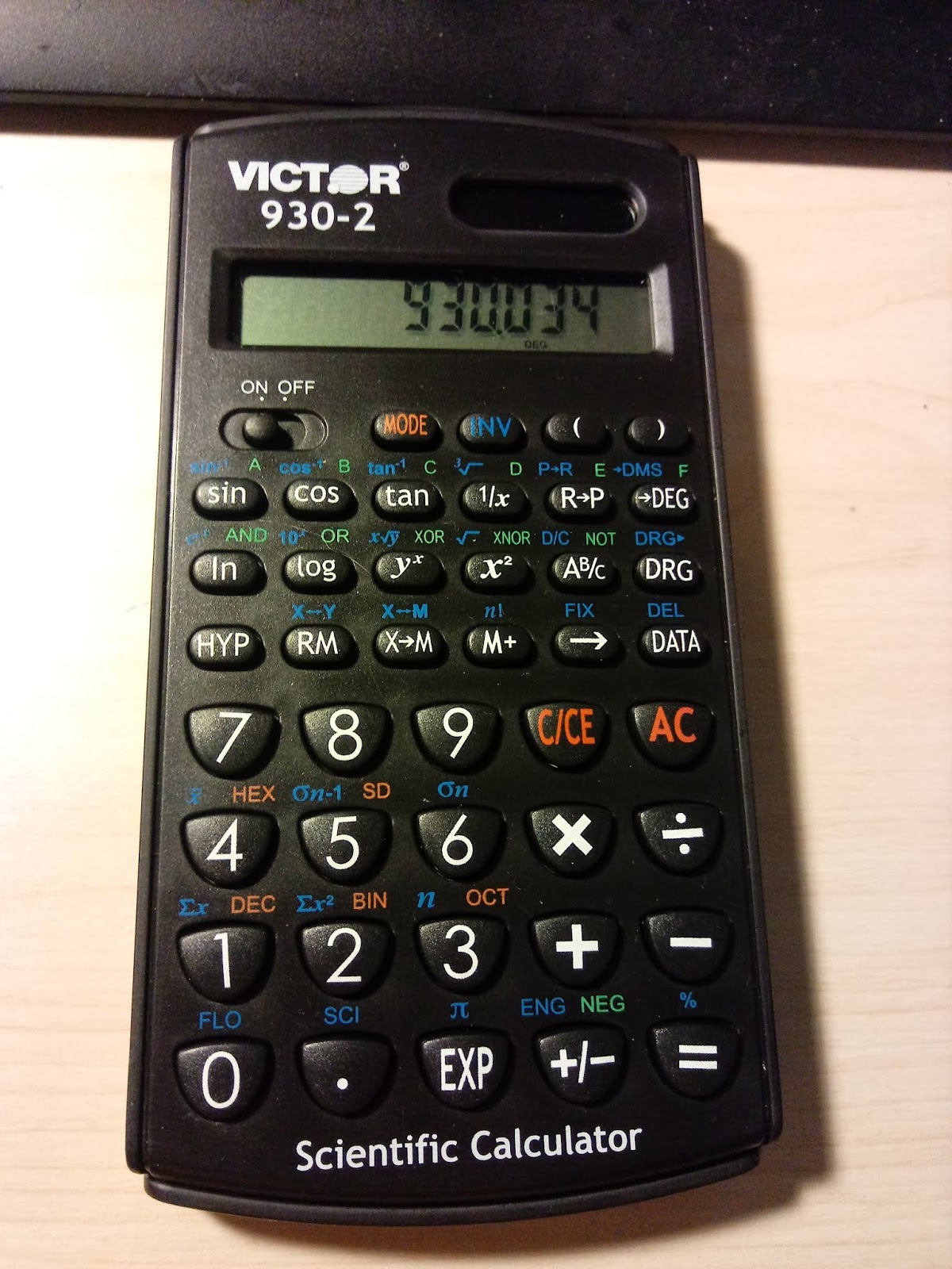 Eddie's Math and Calculator Blog: Review: Victor 930-2 Scientific ...