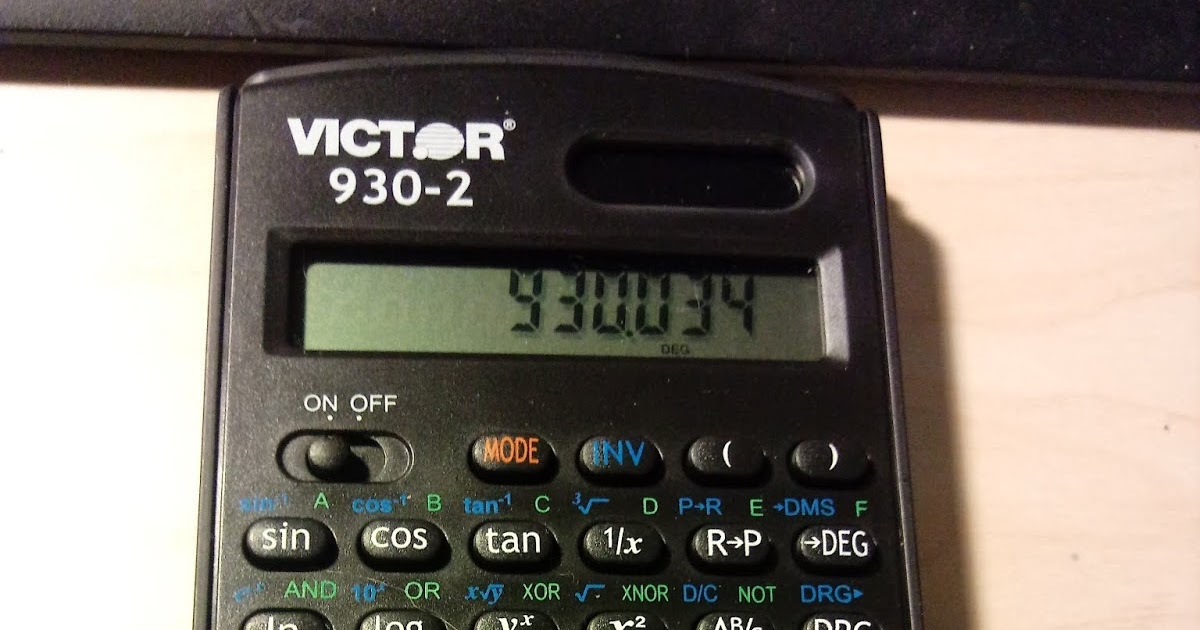 Eddie's Math and Calculator Blog: Review: Victor 930-2 Scientific ...