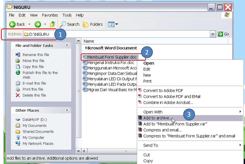 Kompresi File Atau Folder Dengan Bantuan Aplikasi WinRAR - Niguru Indonesia