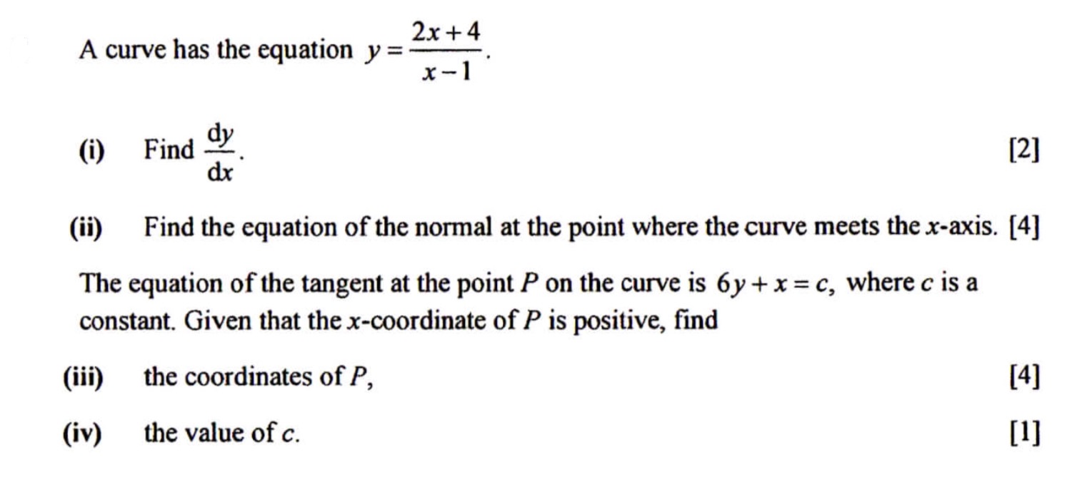 Q2. Calculus Differentiation Challenging O Level Additional Maths (A ...