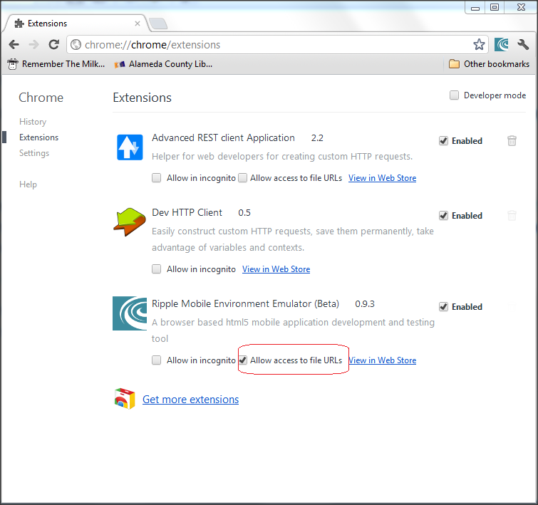 Sunil's Notes: Using ripple mobile browser emulator for testing PhoneGap