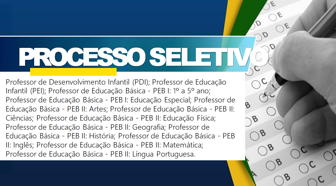 Aberto novo processo seletivo para Professores PEB I e PEB II. Salários R$ 2.915,01 - CP Notícias