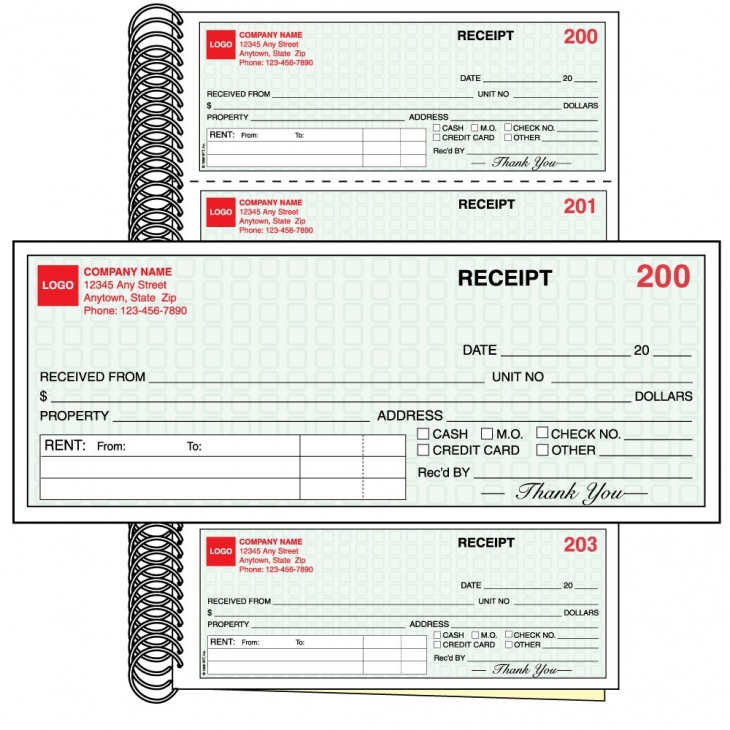Receipt Books With Company Logo - Collage Template