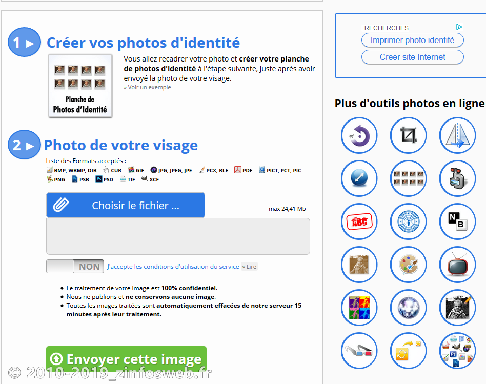3 services gratuits en ligne pour créer vos photos d'identités - ZinfosWeb