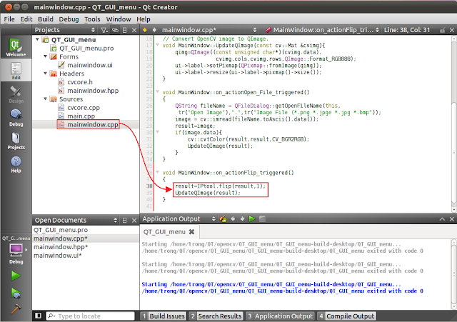 TRong Programing World: [Qt] - Create menu bar with QT