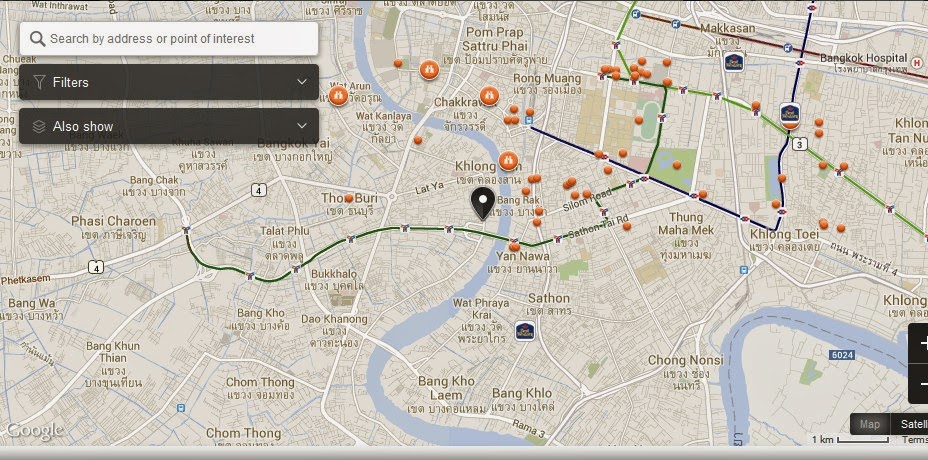 Ruen Namthip Bangkok Map- Tourist Attractions in Bangkok Thailand ...