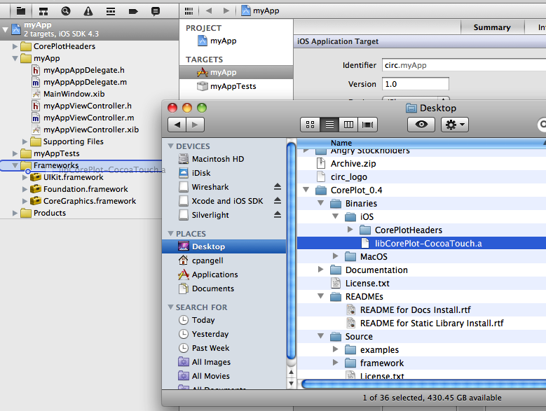 Recycled Parts Setting Up Coreplot In Xcode 4