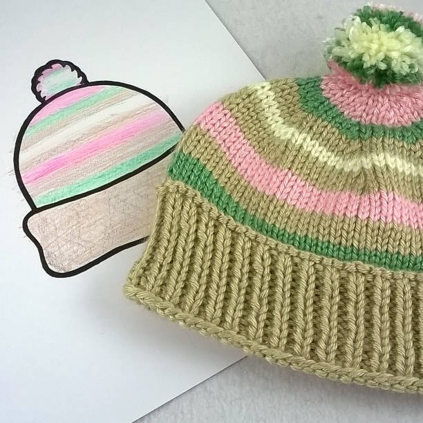 moniqueraedesigns: *NEW* Kids Coloring Book Hat Knitted Pattern