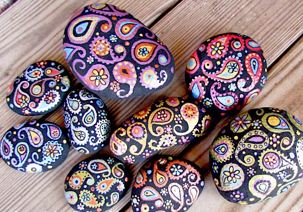 painted pebbles design ideas ~ crafts and arts ideas