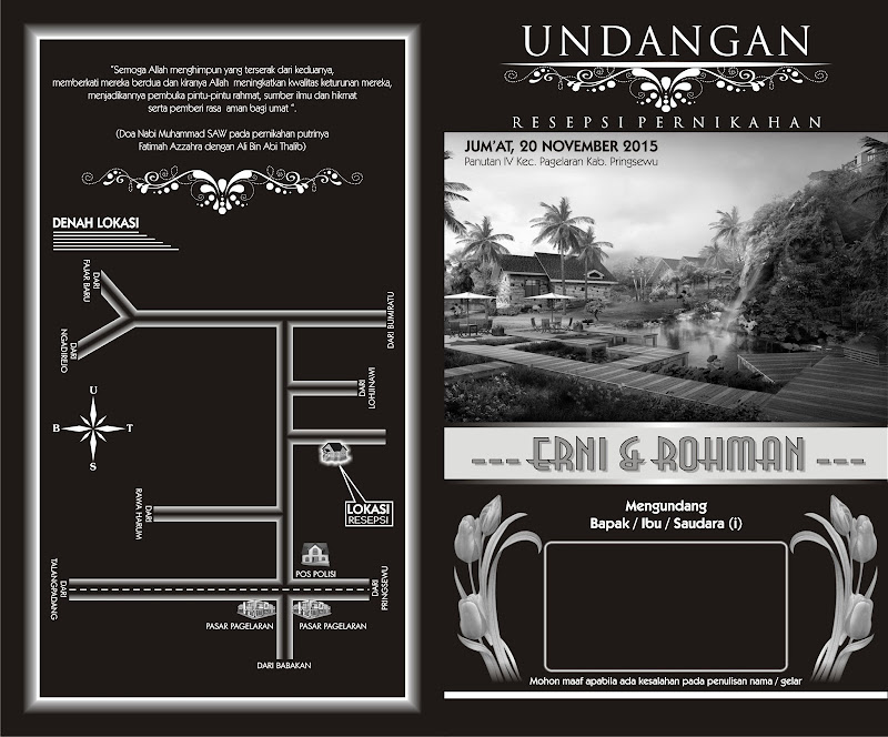 67+ Terbaru Desain Undangan Hitam Putih, Desain Undangan