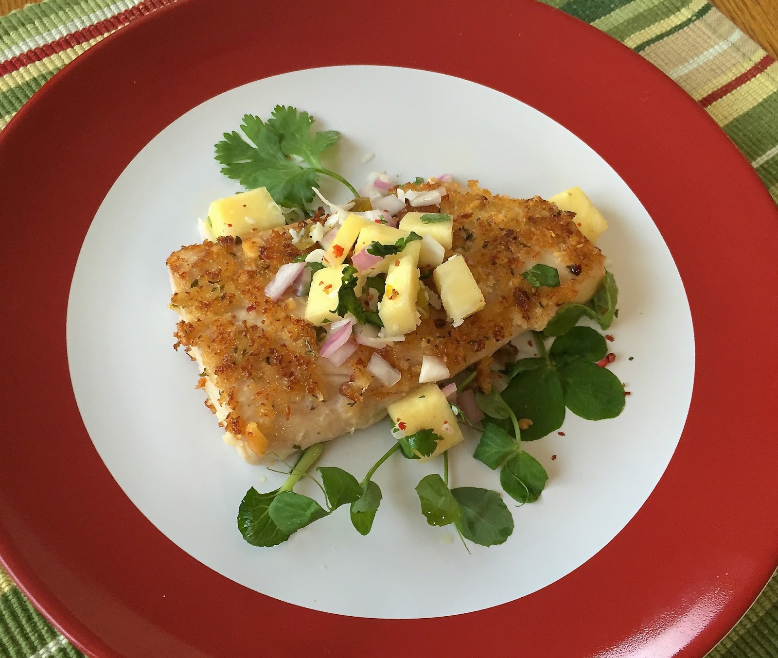 Points In My Life: Mahi Mahi with Pink Peppercorn Tropical Salsa