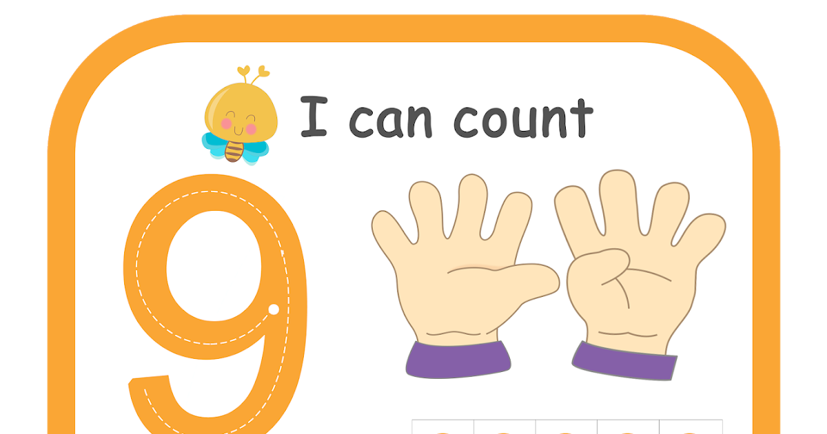 Number 9 for Kids - I can count, I can write - Nine