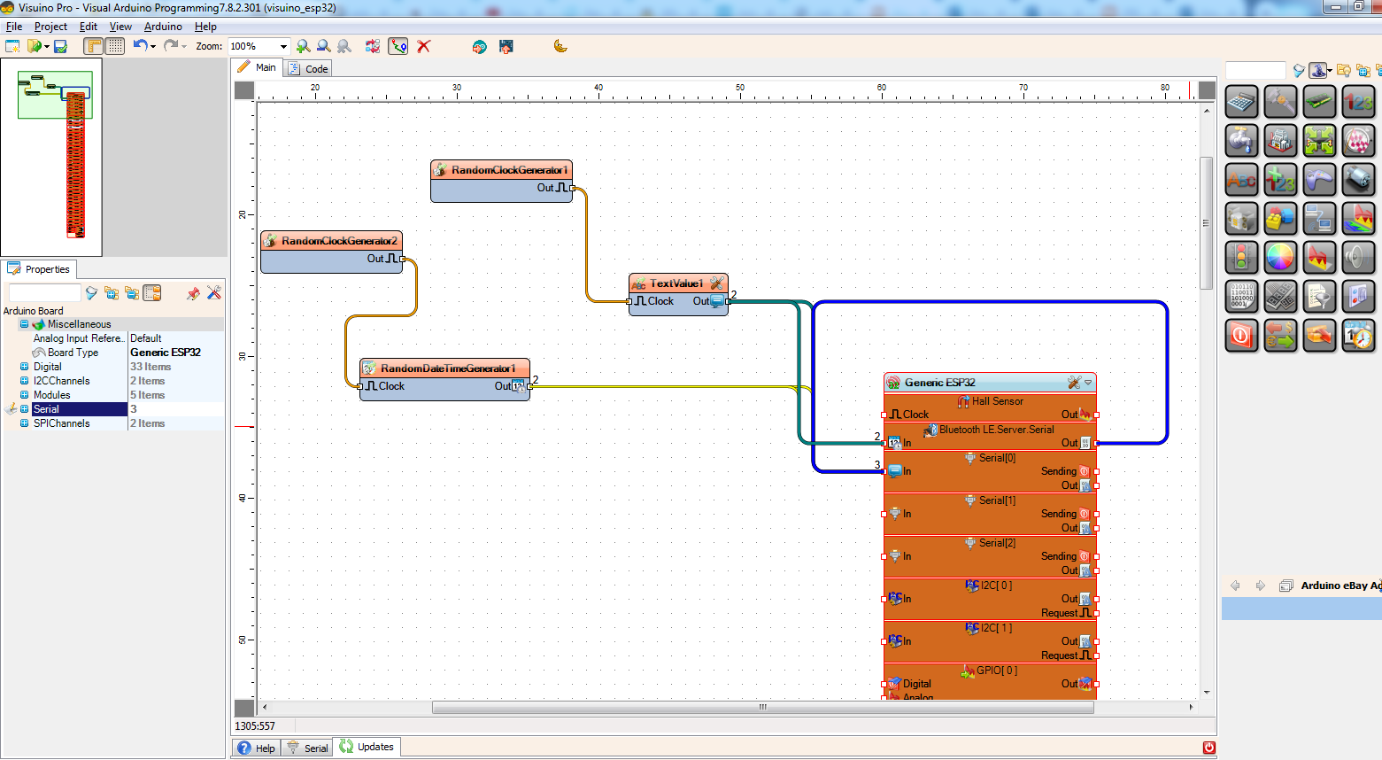 NINA W102 - MANDANDO DADOS PELA SERIAL E BLUETOOTH