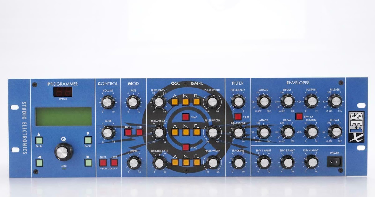 MATRIXSYNTH: Blue Studio Electronics SE-1X Analog Monophonic Synthesizer Rack SN 3936