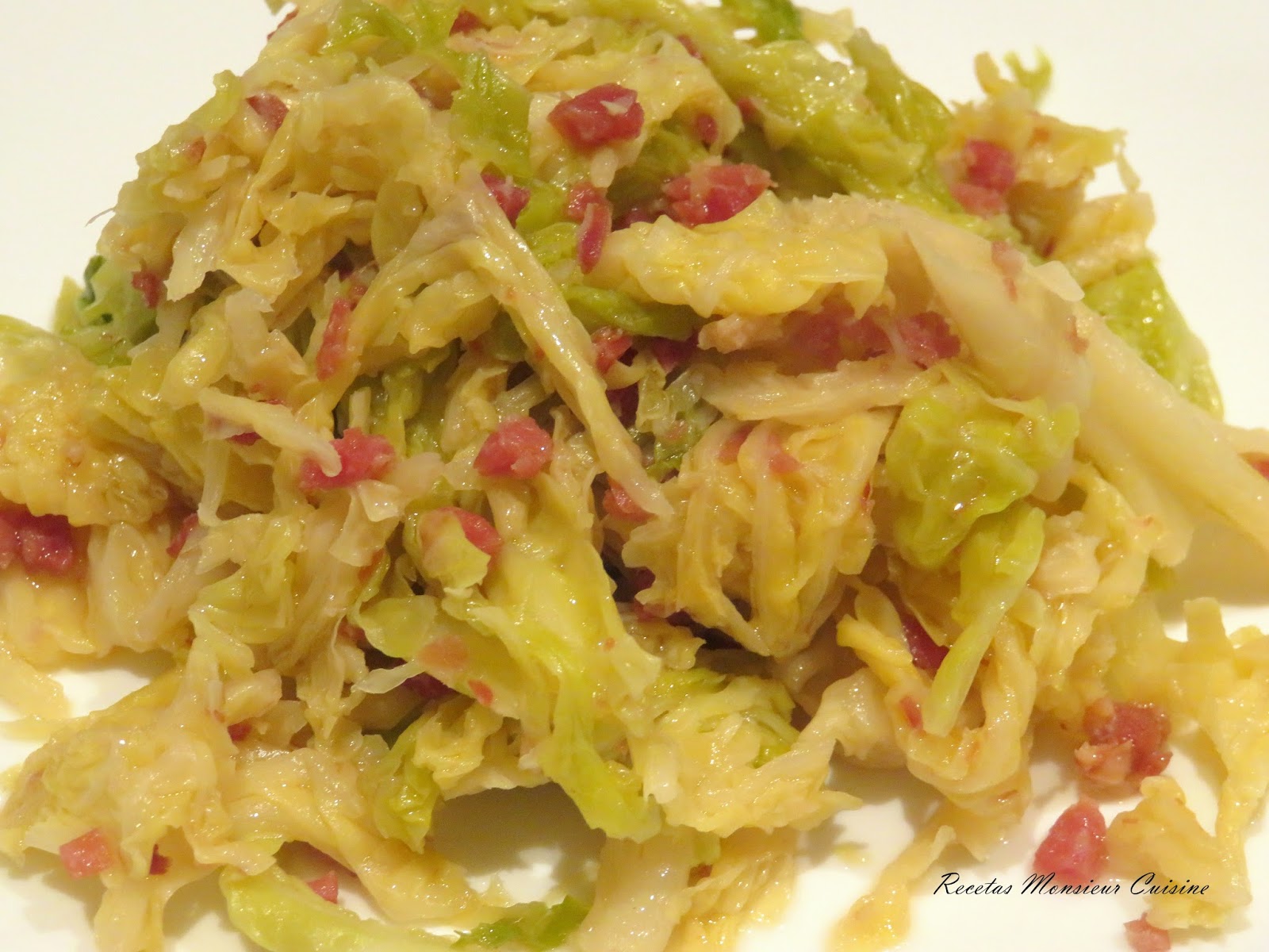 Recetas Monsieur Cuisine: Col Salteada con Jamón