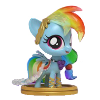 My Little Pony Kwistal Fwenz, Gala Series Rainbow Dash Figure by Mighty ...