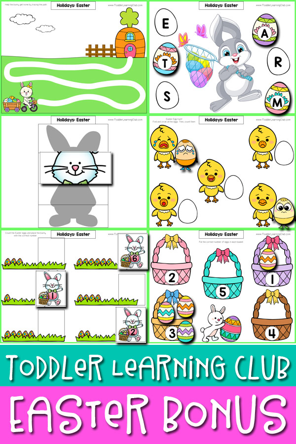 Easter Printables for Toddlers! | Totschooling - Toddler, Preschool ...