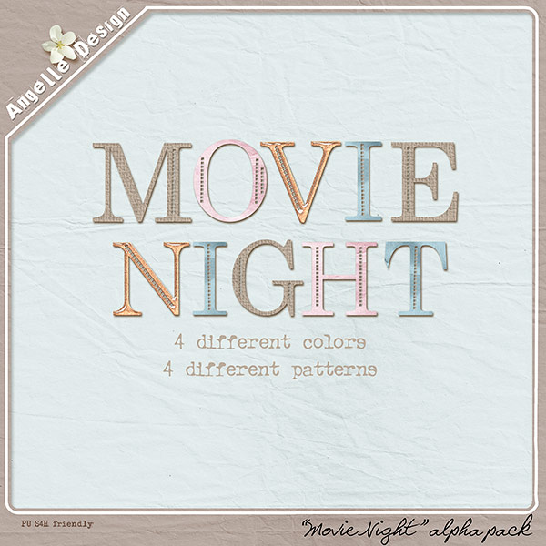 My Scrap Album: "Movie Night" BUNDLE by Angelle Design