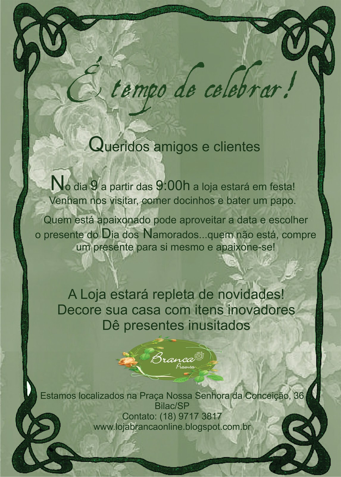 Branca Online: Aniversário da loja