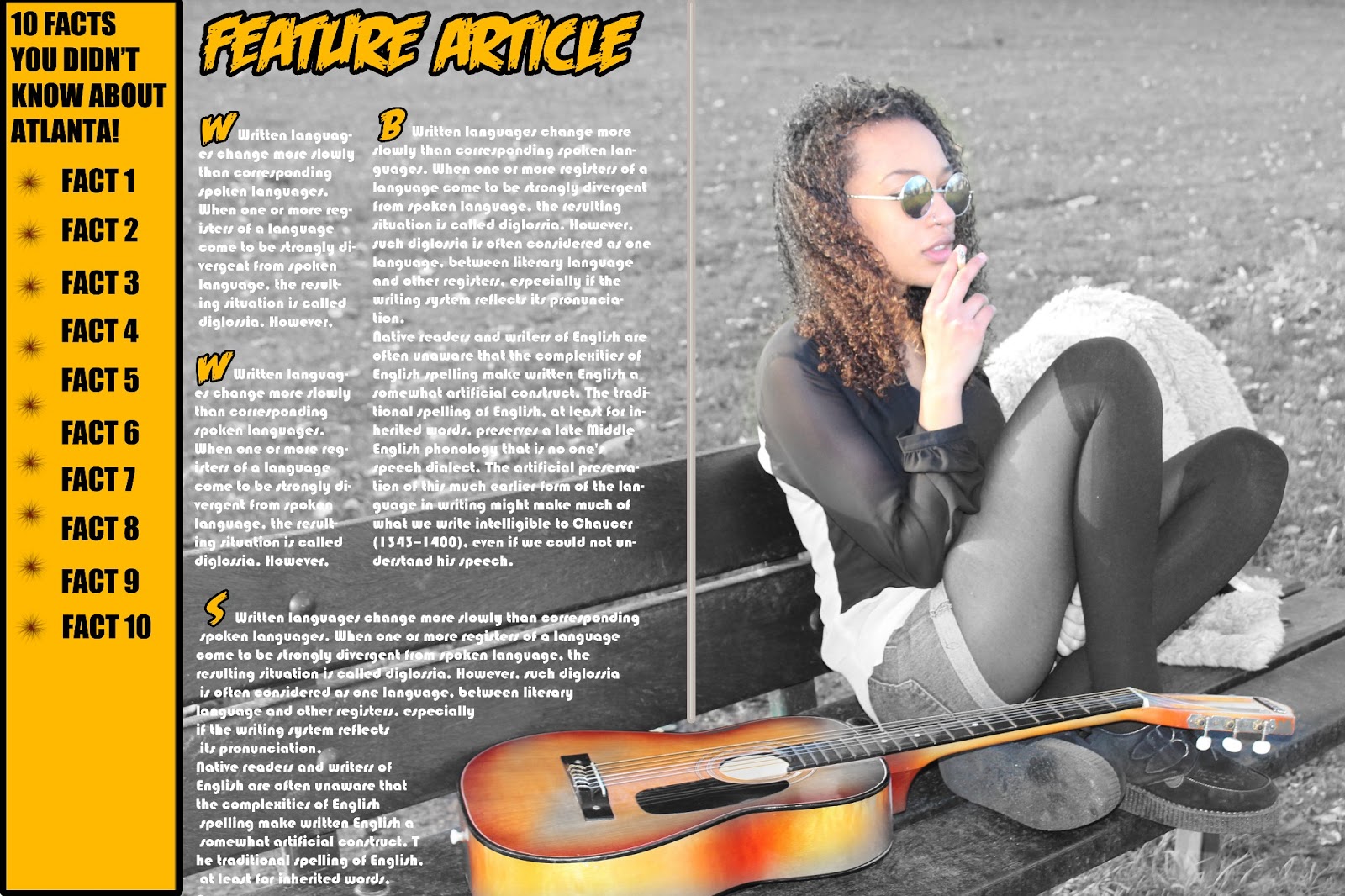 A Media Blog Feature Article Layout Mock up A Media Blog Feature Article Layout Mock up