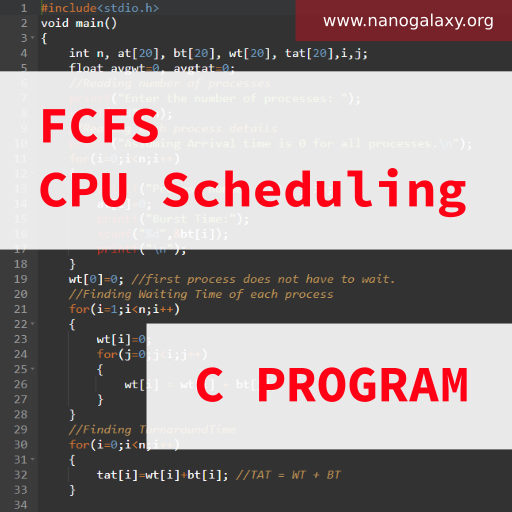 C Program to Simulate FCFS CPU Scheduling Algorithm (With Proper ...