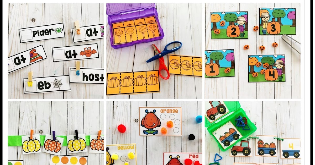 October Fine Motor Task Boxes for Preschool | Busy Hands and Minds