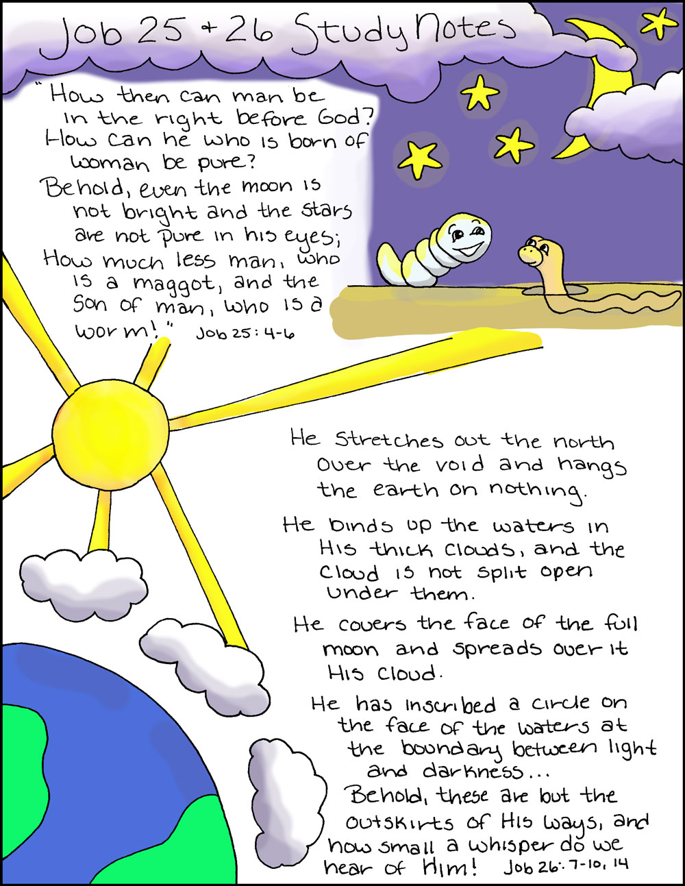 Doodle Through The Bible: Job 25 and 26