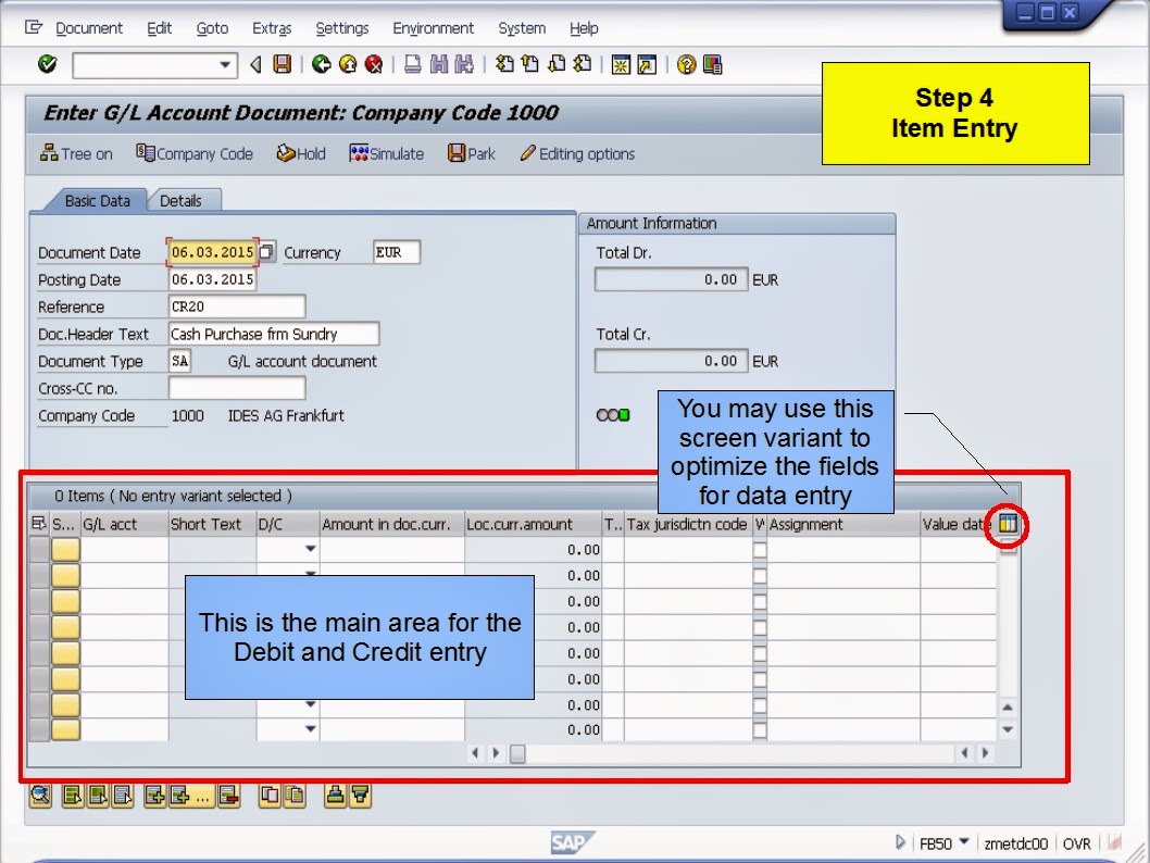 青蛙SAP分享 Froggy's SAP sharing: Step by Step SAP FI : FB50 Enter G/L ...