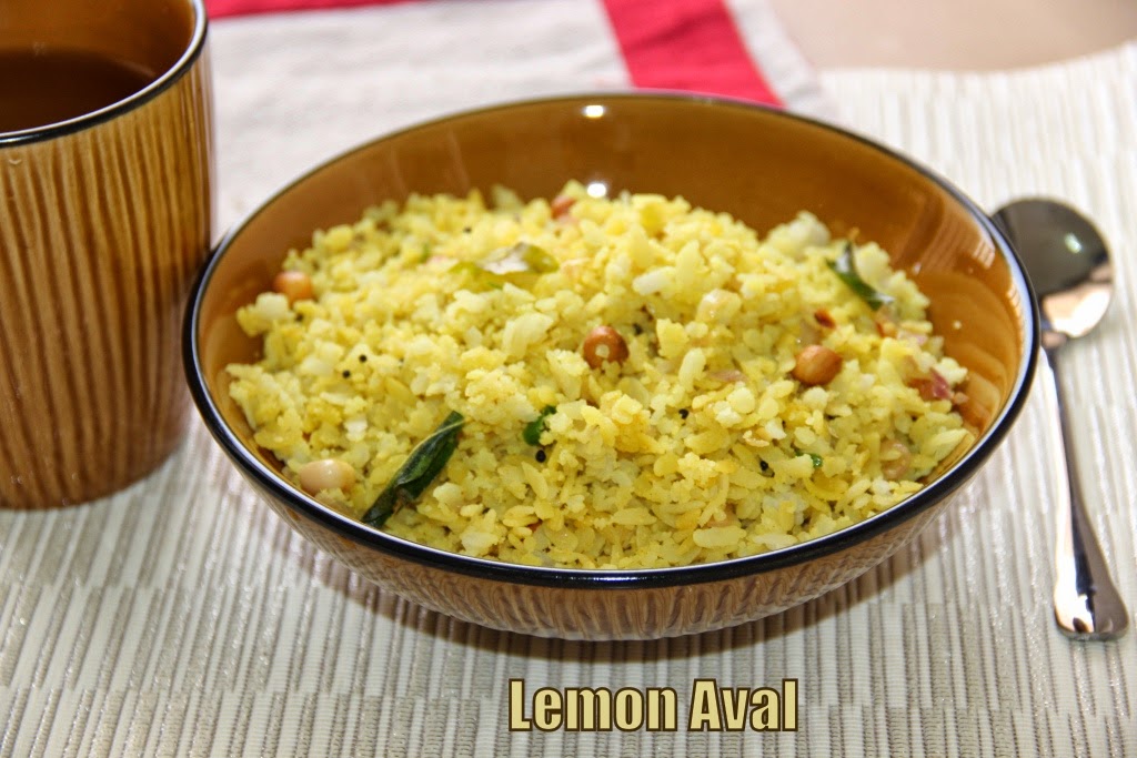 Lemon Aval/ Lemon Flaked Rice/ Lemon Poha ~ Lincy's Cook Art