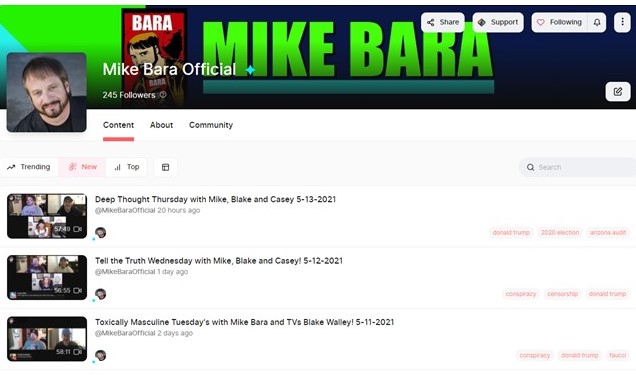 MIKE BARA.com: REMINDER - BACKUP CHANNELS