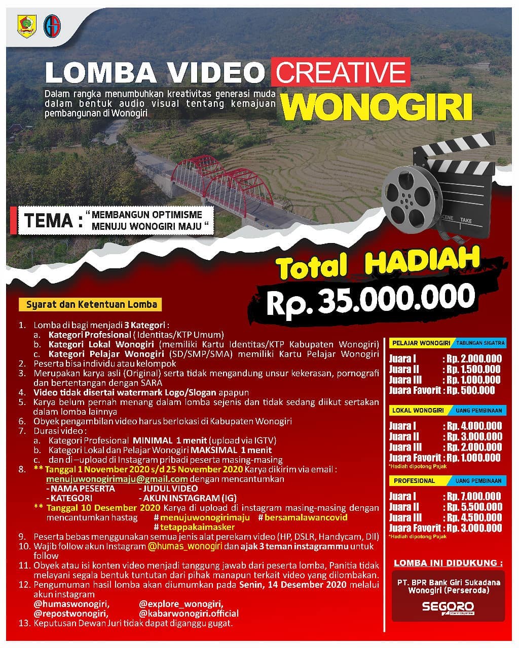 LOMBA VIDEO CREATIVE WONOGIRI - lomba video 2021