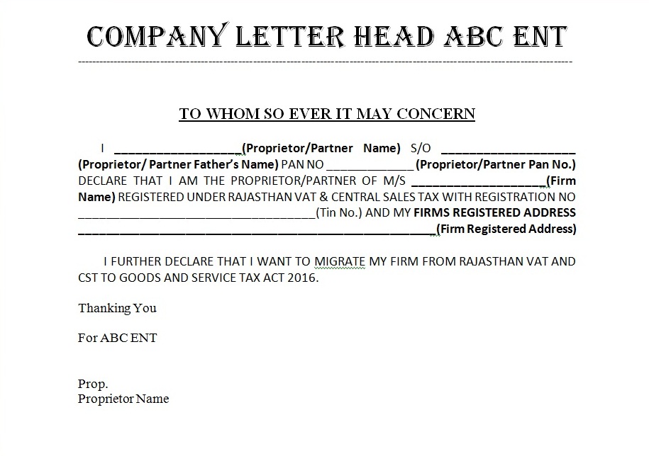 UMESH SHARMA LETTER OF AUTHORISATION PROPRIETORSHIP FIRM GST INDIA umesh-sharma-letter-of-authorisation-proprietorship-firm-gst-india