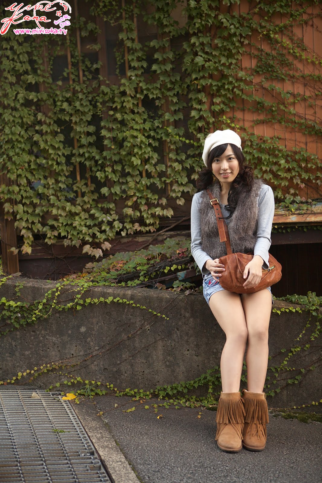 Kana Yume in fur style dress ~ jackinbadboi