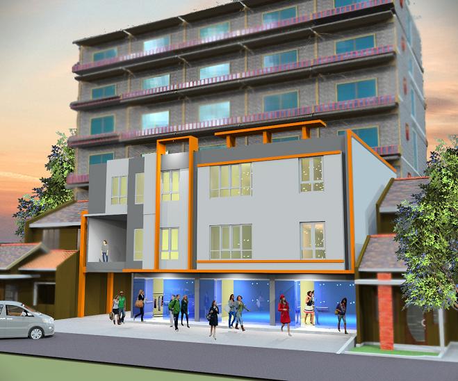 Jasa Desain Ruko Gedung Bertingkat - JASA_3D_ARUSHA