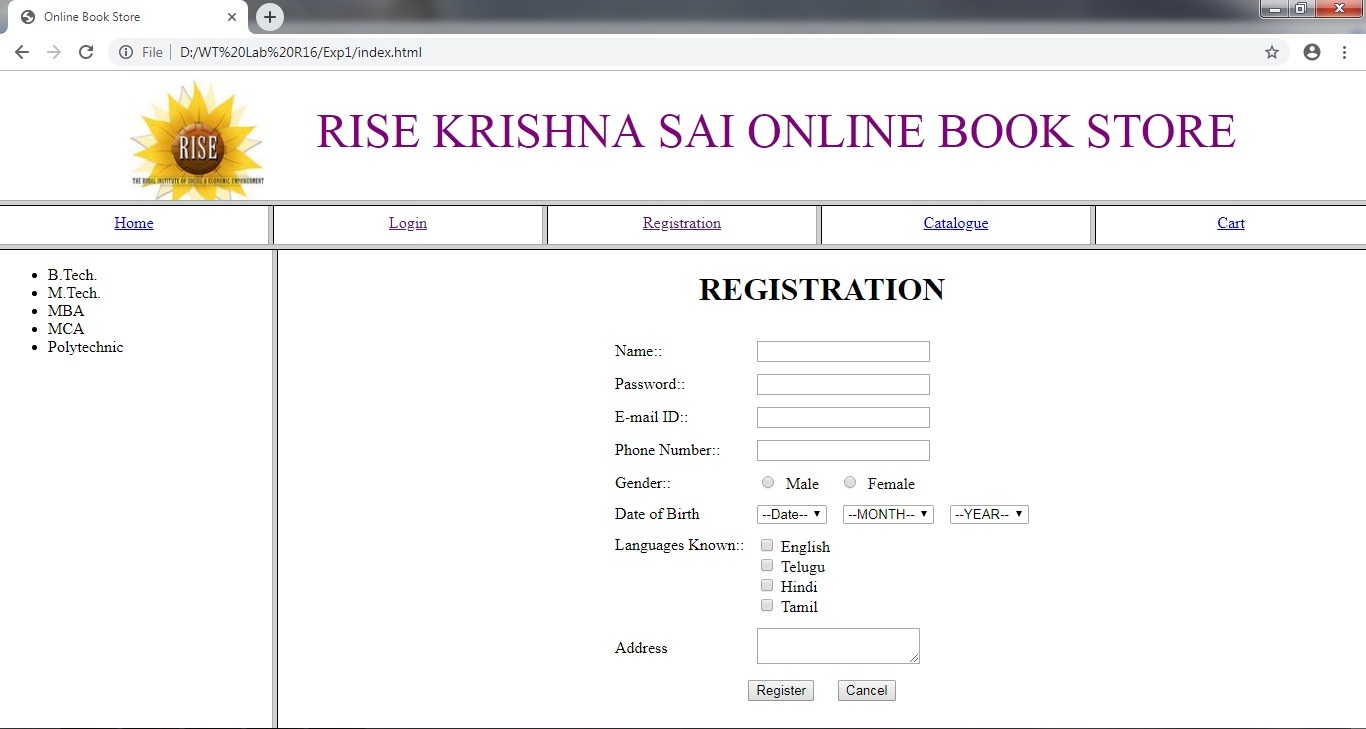 Programming Support: Online Book Store