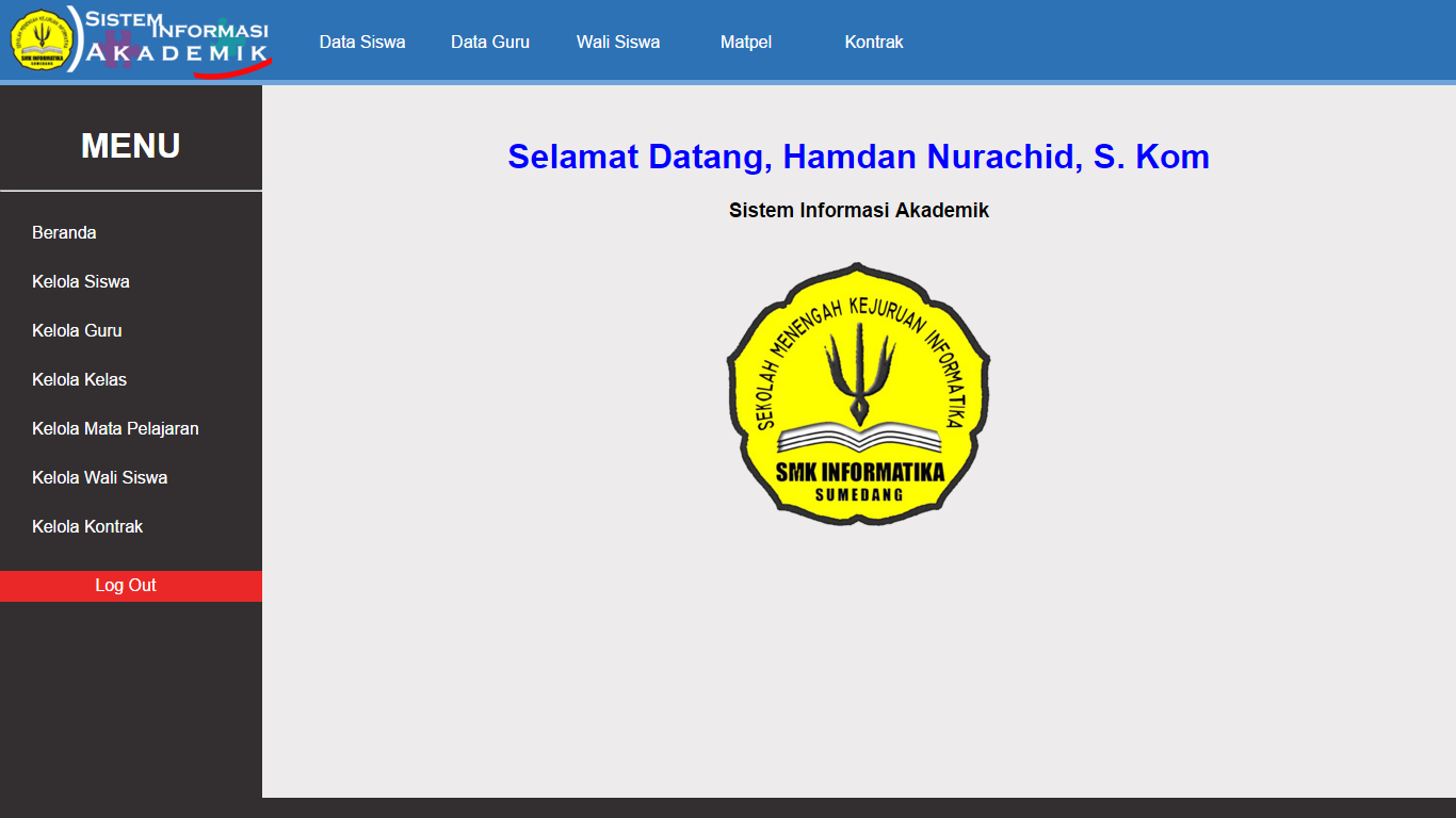 CONTOH TAMPILAN WEB PENILAIAN SISWA | nurachid.com