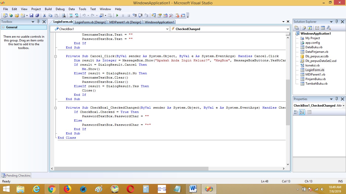 MEMBUAT APLIKASI PERPUSTAKAAN DENGAN VISUAL STUDIO 2019 / VISUAL BASIC ...