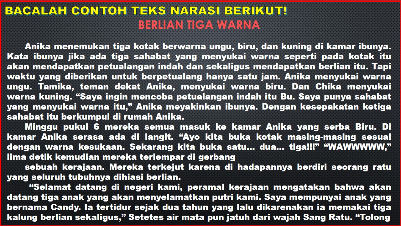 BAHASA INDONESIA BAHASA KITA: MATERI TEKS NARASI (CERITA FANTASI) BAHASA INDONESIA BAHASA KITA: MATERI TEKS NARASI (CERITA FANTASI)