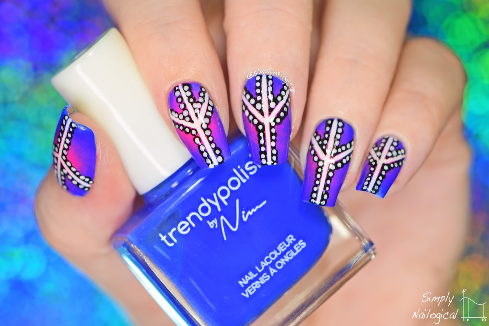 Simply Nailogical: Peace sign dotticure with Trendy Polish by Nim nail ...