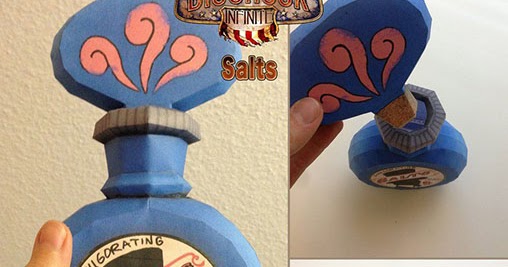 BioShock Infinite: Salts Bottle Papercraft | Paperized Crafts