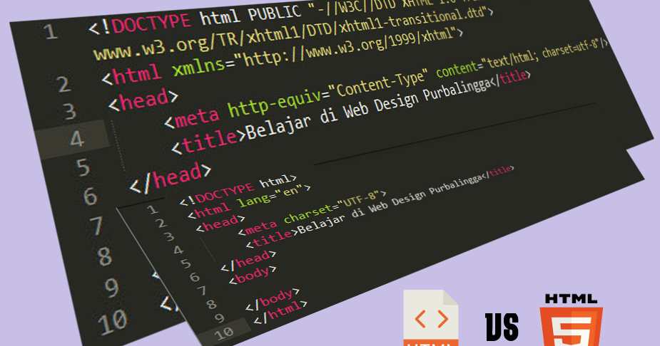Perbedaan HTML dan HTML5 - Web Design Purbalingga