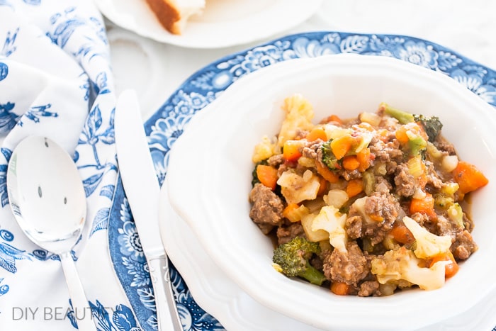 Winter Stew Loaded with Ground Beef and Winter Veggies - DIY Beautify ...