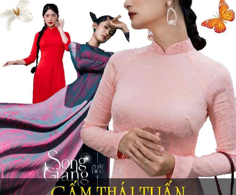 Vải áo dài gấm thái tuấn mới nhất 2023