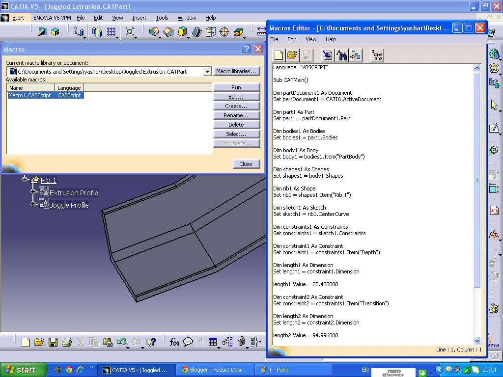 Product Design Engineering: Knowledgeware, Design Table, and Macro in CATIA