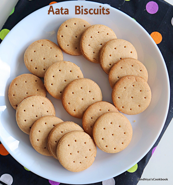 Sandhiya's Cookbook: Wheat Biscuits | Atta Biscuits