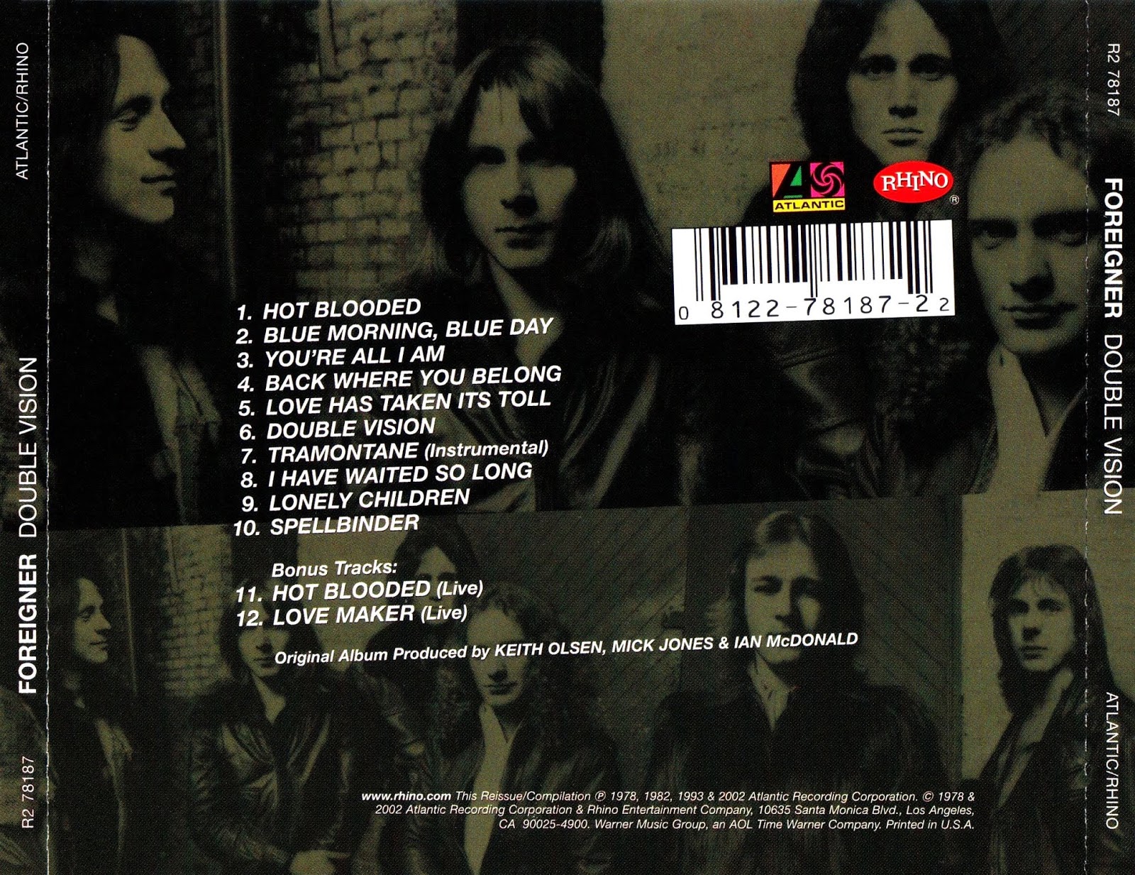 Classic Rock Covers Database: Foreigner - Double Vision (1978)