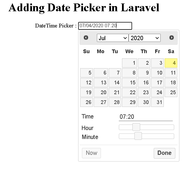 Effortless Date Selection in Laravel with DateTime Picker Effortless Date Selection in Laravel with DateTime Picker